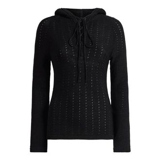 Etro Femme, Pulls, Noir, Taille: 38 FR Haut en maille avec croisement et d&eacute;tails perfor&eacute;s