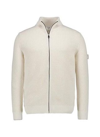 Joop Herren Cardigan wei&szlig; unifarben