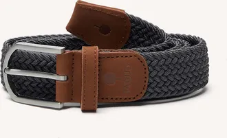 Faguo Ceinture tress&eacute;e gris et camel