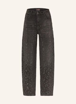 Miss Goodlife Miss Goodlife Barrel Jeans Mit Schmucksteinen schwarz