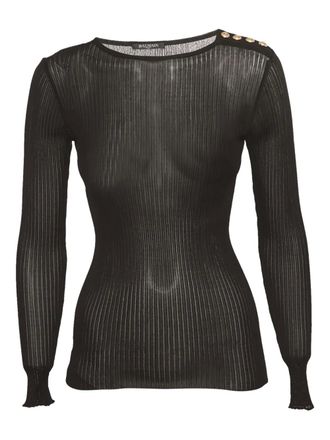 Balmain Gestricktes Top - Schwarz