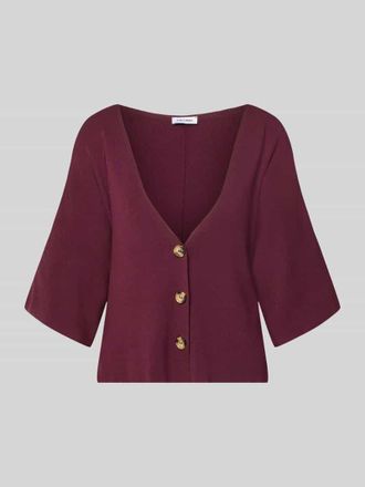 More & More Relaxed Fit Cardigan aus Viskose-Mix in Strick-Optik