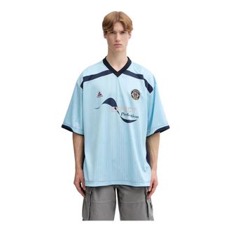 Martine Rose Fu&szlig;ball T-Shirt - - Tops - Herren - Blau - L