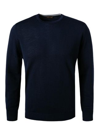 Stenstr&ouml;ms Herren Pullover blau Merinowolle unifarben