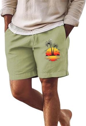 Generic Short de bain pour homme - Short de plage d&eacute;t&eacute; - S&eacute;chage rapide - Short de bain pour homme, Vert, 4XL