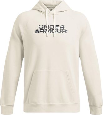 Under Armour Rival Kapuze mit Kordelzug f&uuml;r Herren, Raglan&auml;rmel (Wei&szlig;)