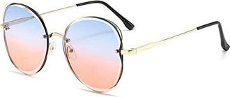 Generic Lunettes de soleil en métal pour hommes et pour femmes - Lunettes de soleil plein cadre pour conduite, tir dans la rue, vacances, lunettes de plage (c