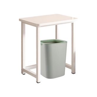 Generic Seitentisch für die Höhe von 75 cm, vielseitiger Gebrauch für Drucker, Fischtank, Roboter Vakuum, einfacher und robuster Build weiß 60x40cm(23.6x15.7i