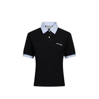 Miu Miu Polo &agrave; manches courtes en coton