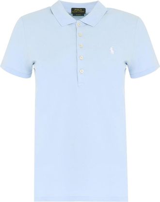 Polo Ralph Lauren Femme, Tops, Bleu, Taille: 36 FR Polo en piqu&eacute; de coton stretch