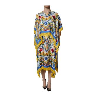 Dolce & Gabbana Majolika-Print Maxikleid - - Dresses - Damen - Mehrfarbig - 2XS