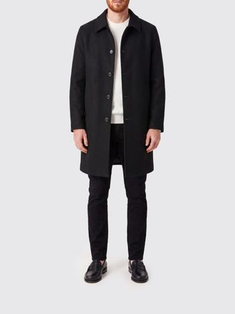 Duno Manteau droit longueur genou en m&eacute;lange de laine &agrave; col classique