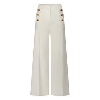 Seductive Wide Hosen - - Trousers - Damen - Wei&szlig; - 2XL