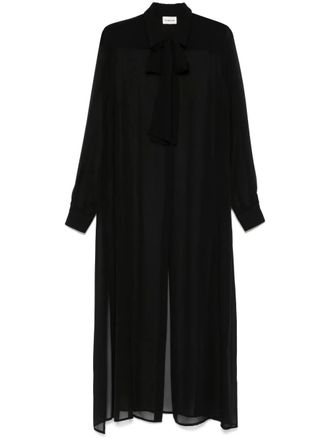 P.A.R.O.S.H. chemise à boutonnière sur le devant - Noir