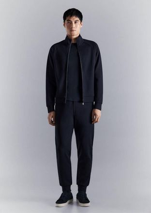 Mango Sweat technique zipp&eacute; Coolmax bleu marine - Homme - XS - MANGO MAN