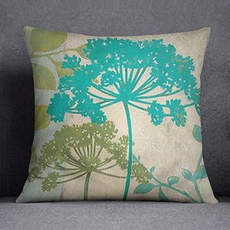 Bonamaison Le Jardin du Lin Kissenhüllen, Cotton, Mehrfarbig, 45x45