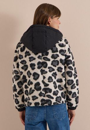 Cecil Fellimitatjacke mit Leomuster
