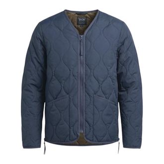 TAION Military Zip V-Neck Daunenjacke - - Sport - Herren - Blau - XL