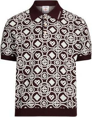 Casablanca Polo &agrave; manches courtes logotyp&eacute; en coton