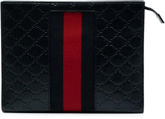 Gucci Clutches - Guccissima Web Clutch - Gr. unisize - in Schwarz - für Damen