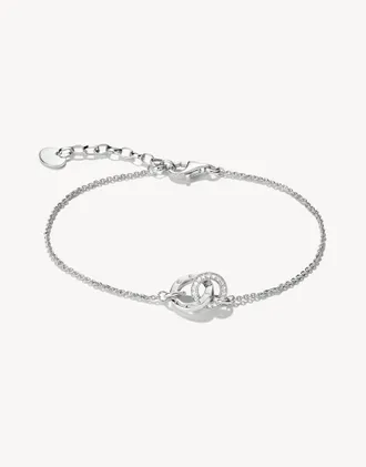 Thomas Sabo bracelet avec zirconias blancs en argent, blanc-Argent&eacute;