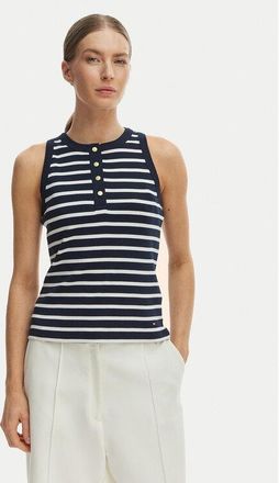 Tommy Hilfiger Top WW0WW49251 Dunkelblau Slim Fit