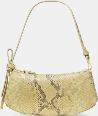 Kate Spade New York Kate Spade Loop Snake-Pr&auml;gung Pochette Tasche f&uuml;r Frauen in Blasses Zitrone | Leder