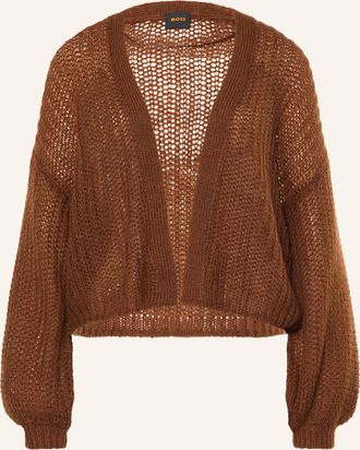HUGO BOSS Strickjacke Furgovia Mit Mohair braun