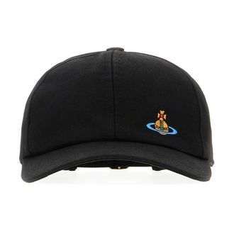 Vivienne Westwood unisex, Accessoires, Noir, Taille: S/M Orb Embroidered Baseball Cap