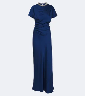 SIMKHAI Verzierte Robe Eliza aus Satin