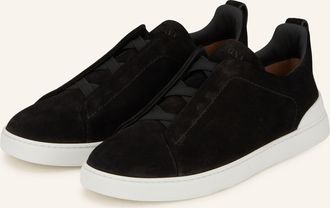 Ermenegildo Zegna Zegna Slip-On-Sneaker Triple Stitch schwarz
