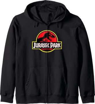 Jurassic Park Red & Yellow Outline Logo Kapuzenjacke