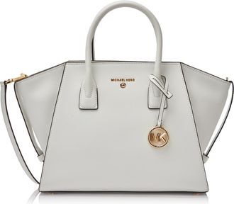 Michael Kors Henkeltasche Avril Large Leather Top-zip, Optic White