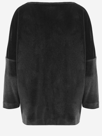F.it Womens Sweater, Stretch Velvet, Black Polyester