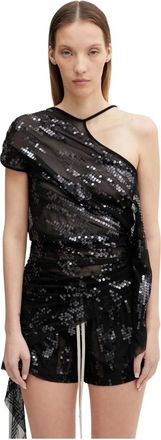 Rick Owens Femme, Blouses et Chemises, Noir, Taille: 40 FR Tungsten Top