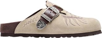Birkenstock Boston Stickerei Leve EXQ - - Shoes - Herren - Beige - 41 EU