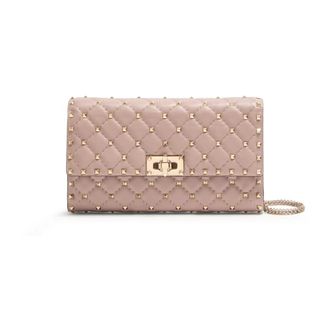 Valentino Garavani Sac port&eacute; &eacute;paule Rockstud Spike - Femme - Sacs - Rose - Taille: ONE Size