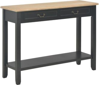 vidaXL Table console Noir 110x35x80 cm Bois Vidaxl