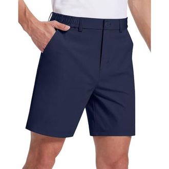 Generic Short chino pour homme, coupe droite, short de golf extensible pour le bureau, le travail classique, bermuda d&eacute;t&eacute; UPF 50+, short pour protection solai