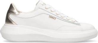 Liu Jo BA6069 Casper 01 White Sneakers pour femme en cuir blanc avec compensation, Blanc, 37 EU