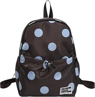 Generic Sac &agrave; dos de voyage l&eacute;ger en nylon &agrave; pois de grande capacit&eacute; pour adolescentes, voyage, shopping, usage quotidien, caf&eacute;, 400.00x250.00x150.00mm/15.75x