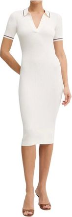 A|X Armani Exchange Femme, Robes, Blanc, Taille: 38 FR Abito lungo in maglia a costine