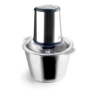 Lacor Lacor - 69544 - Elektrischer Zerkleinerer aus Edelstahl, 300 W, 2 Geschwindigkeiten, 4 Messer, Abnehmbar, Zum Hacken und Schneiden, Edelstahl 18/10, 2