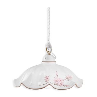 Ferroluce Klassischer Kronleuchter Belluno Keramik und satiniertes Messing dekoriert 1-flammig E27