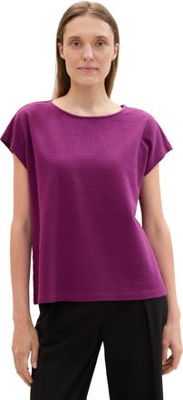 Tom Tailor Damen Blusen-Shirt mit Ausschnitt-Detail am Rücken, dark orchid, XL