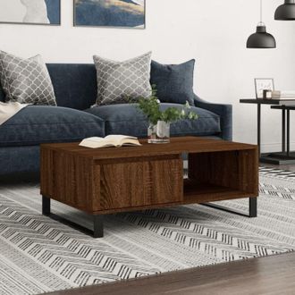 vidaXL Table basse ch&ecirc;ne marron 90x60x35 cm bois ding&eacute;nierie Vidaxl