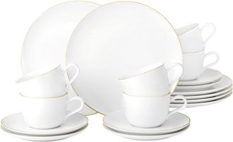 SELTMANN WEIDEN Kaffeeservice 18-teilig Liberty Goldrand
