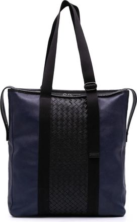 Bottega Veneta Shopper - Bicolor Leather Intrecciato Tote - Gr. unisize - in Blau - für Damen
