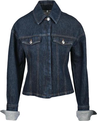 Sportmax Femme, Vestes, Bleu, Taille: 36 FR Gange Giubbottino Sfiancato