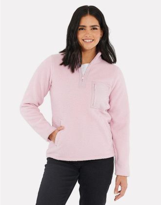 Threadbare Rundhalspullover THB Pharell 1/4 Zip Fleece (1-tlg) Half Zip Kragen